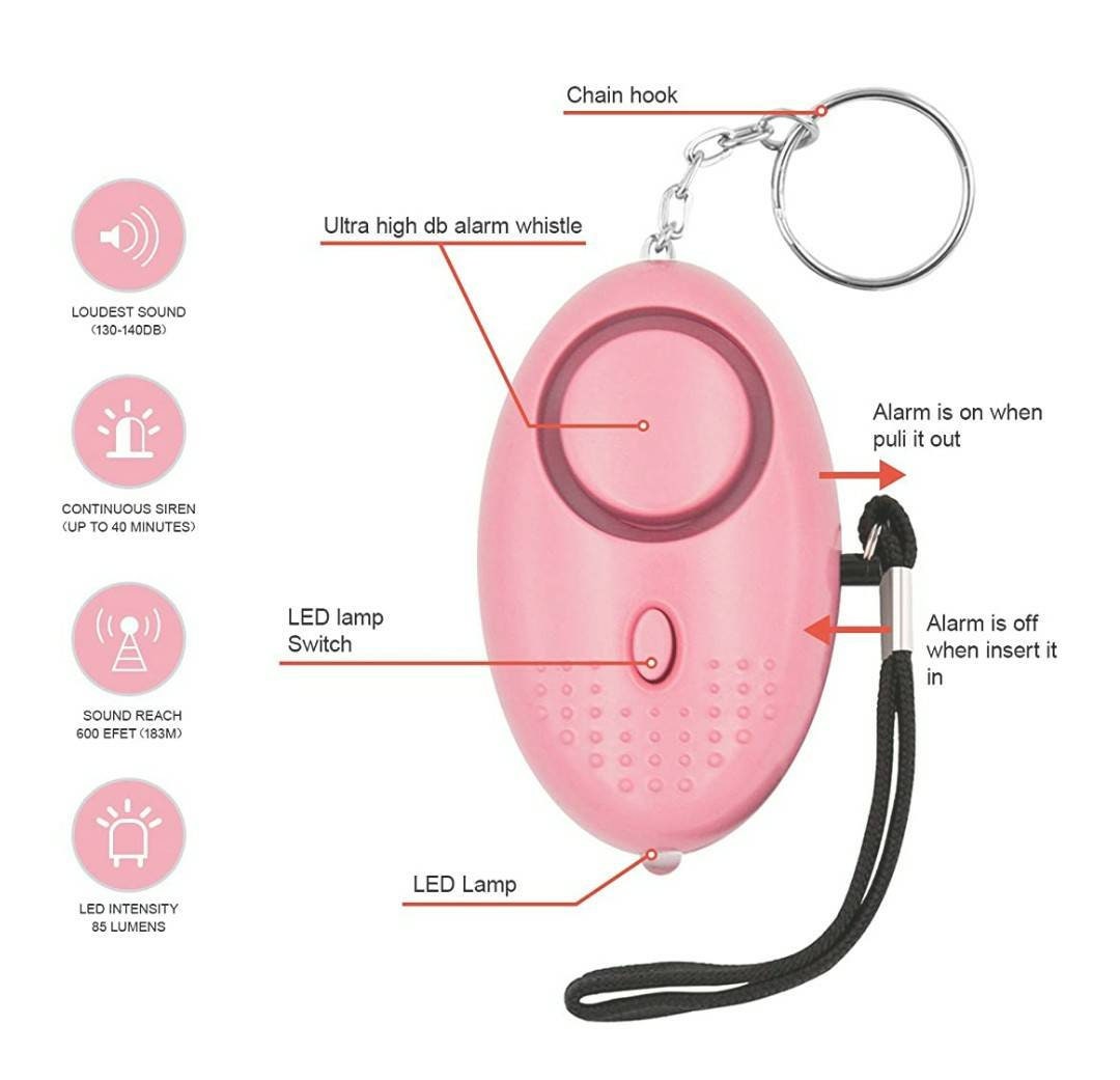 Personal Safety Alarm Keychain With Flashlight - Etsy