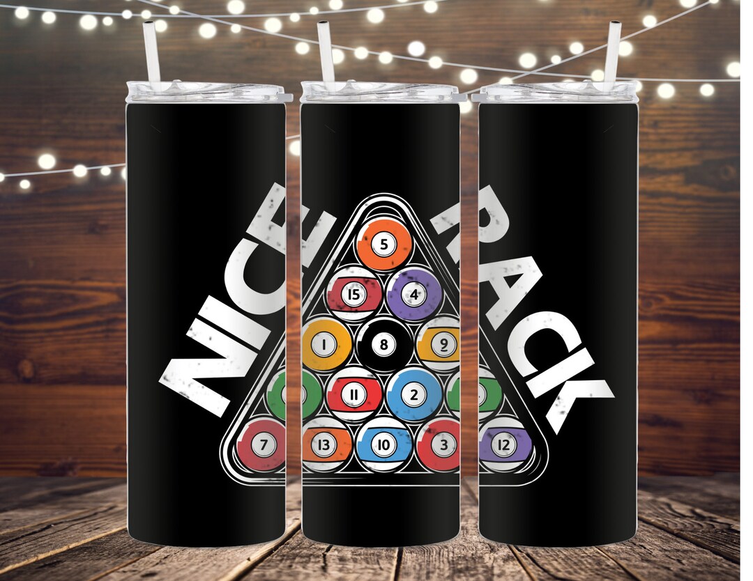Nice Rack Billiards Pool Metal Insulated Tumbler, Stainless Steel ...