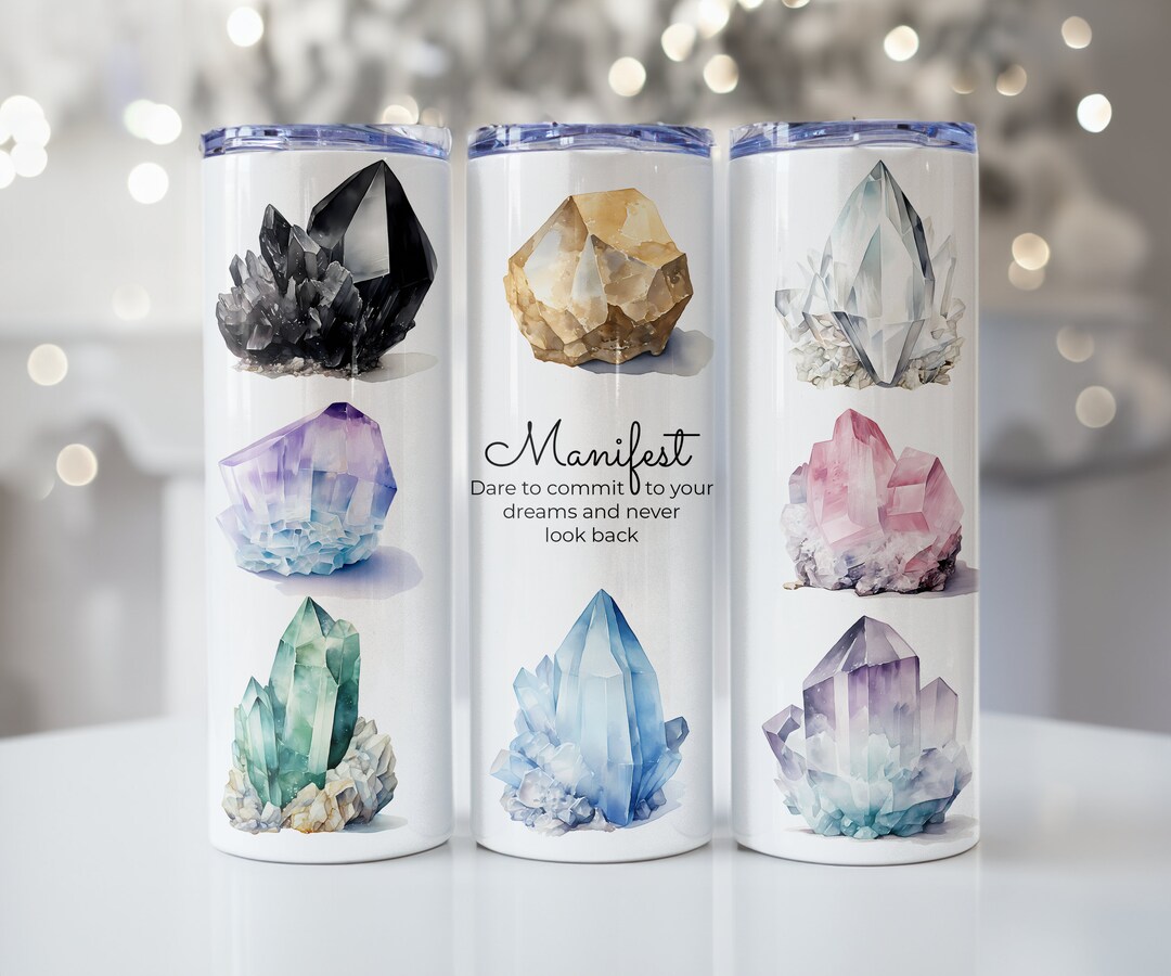 Manifest Tumbler Insulated Metal Tumbler, Crystal Tumbler, Wiccan ...