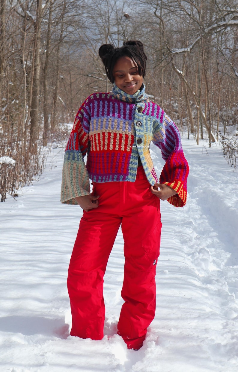 Colourful Roots Cardigan Visual Non-traditional Patttern *intermediate ...