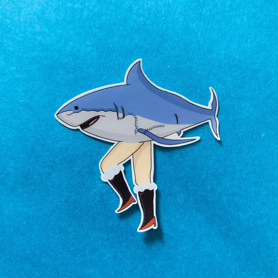 Single Shark With Legs Sticker - Etsy