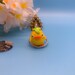 Duck Clay Keychain With Leaf Detail - Etsy