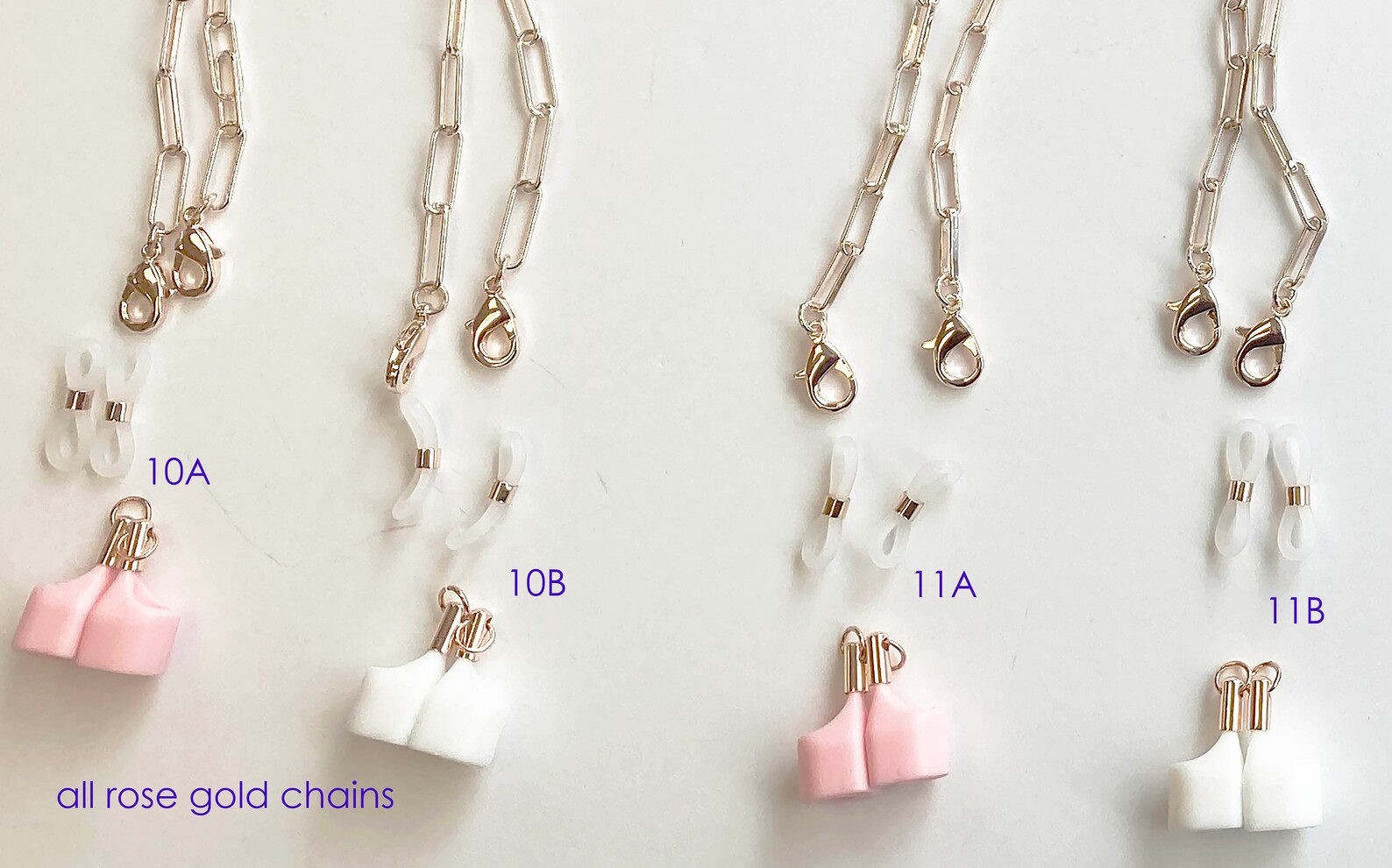 AirPod Holders ROSE Gold Tone Chain (1) + AirPod Holder + Sunglasses ...