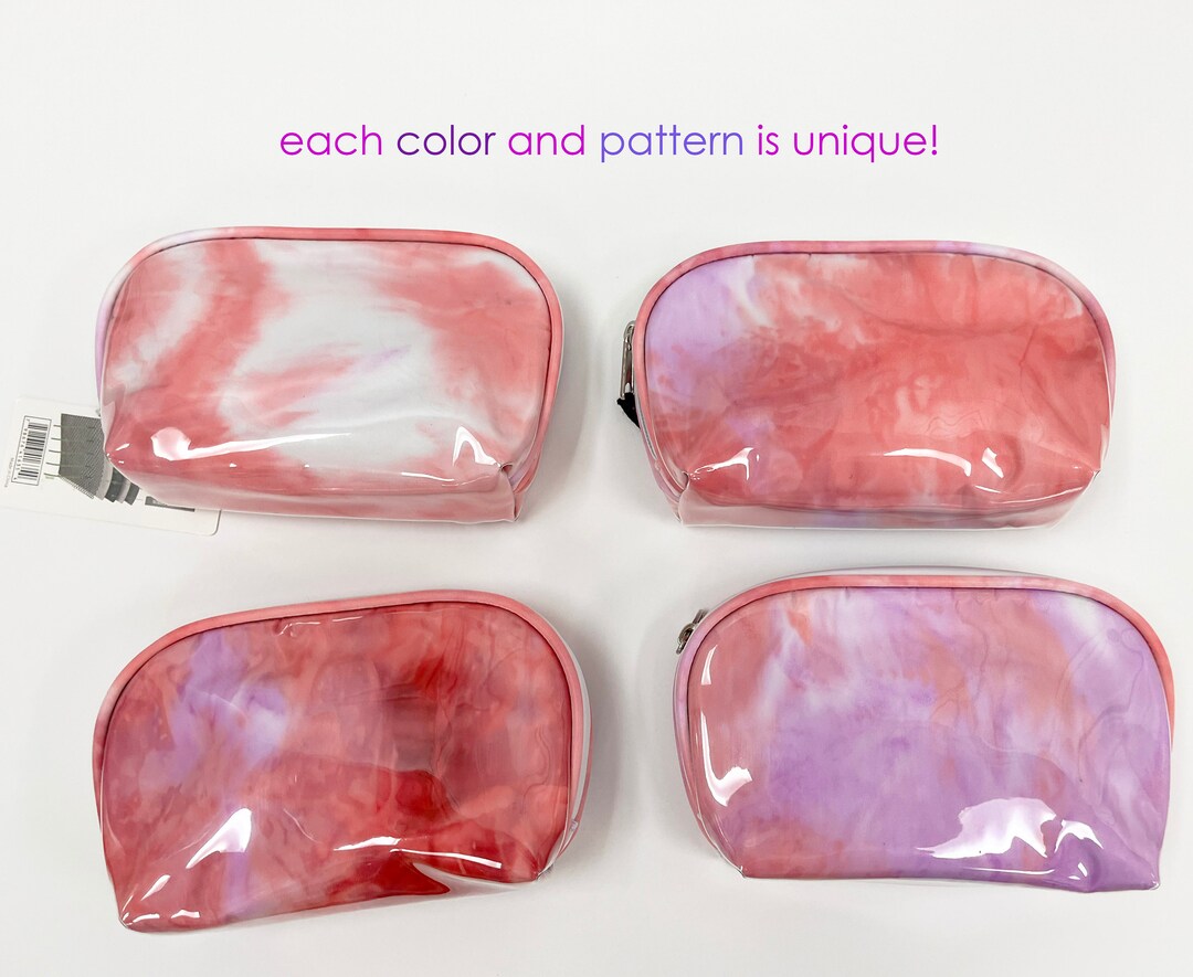 PINK Smell Proof Cosmetic Bag (1) Super Cute Watercolor Tie Dye -carbon ...