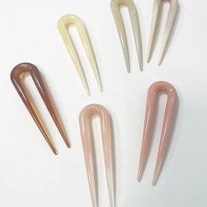 Resin Hair Pin U Pin (1pc) for Quick Polished Hair Updo Barrette French ...
