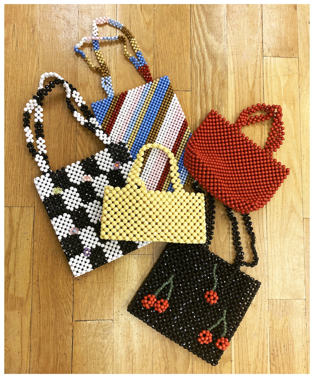 Beaded Hand Bag - Chic and Cute Hand Beaded Purse - Fun Colors! - Etsy