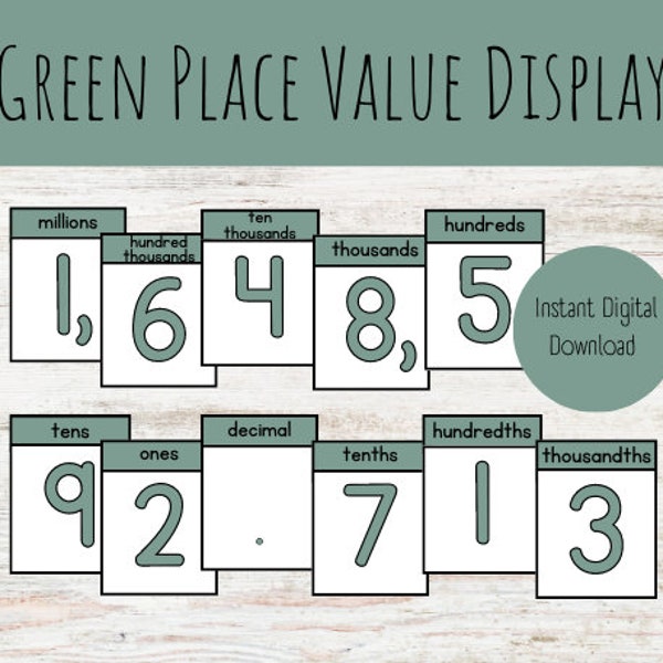 Place Value - Etsy