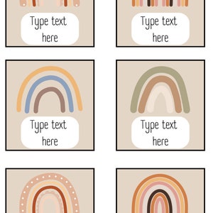 BOHO RAINBOW Editable Labels | Student Labels | Boho Classroom | Modern ...