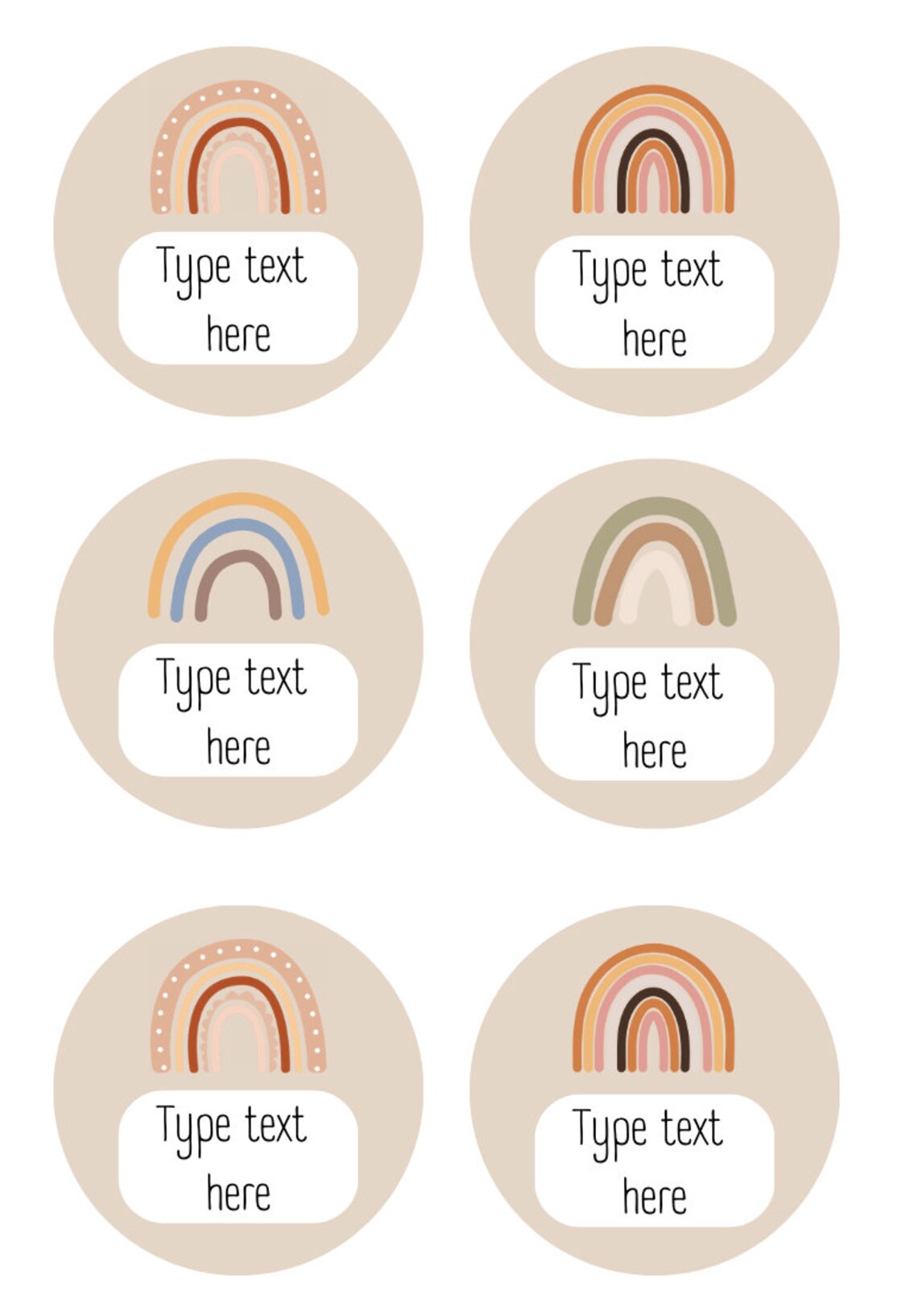BOHO RAINBOW Editable Labels | Student Labels | Boho Classroom | Modern ...
