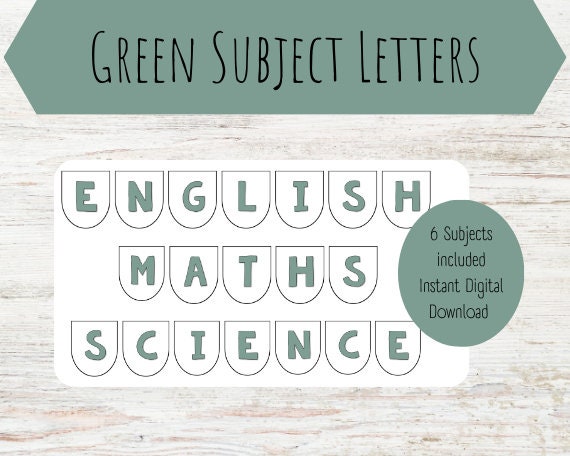 GREEN Bulletin Board Lettering | Display Lettering | Modern Classroom ...