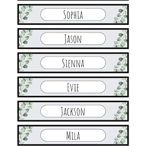 BOTANICAL Editable Labels | Student Labels | Boho Classroom | Modern ...