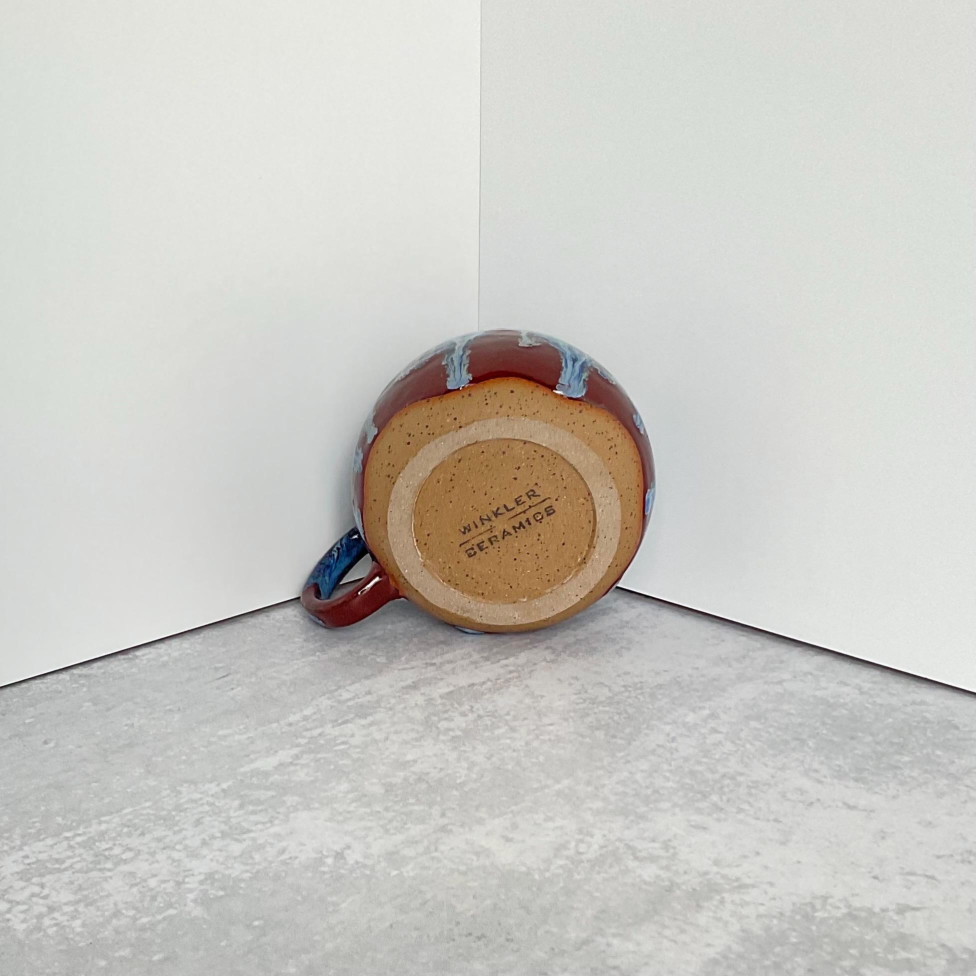 Red and Blue Drippy Handmade Ceramic Mug, Pottery Mug, Coffee Mug ...