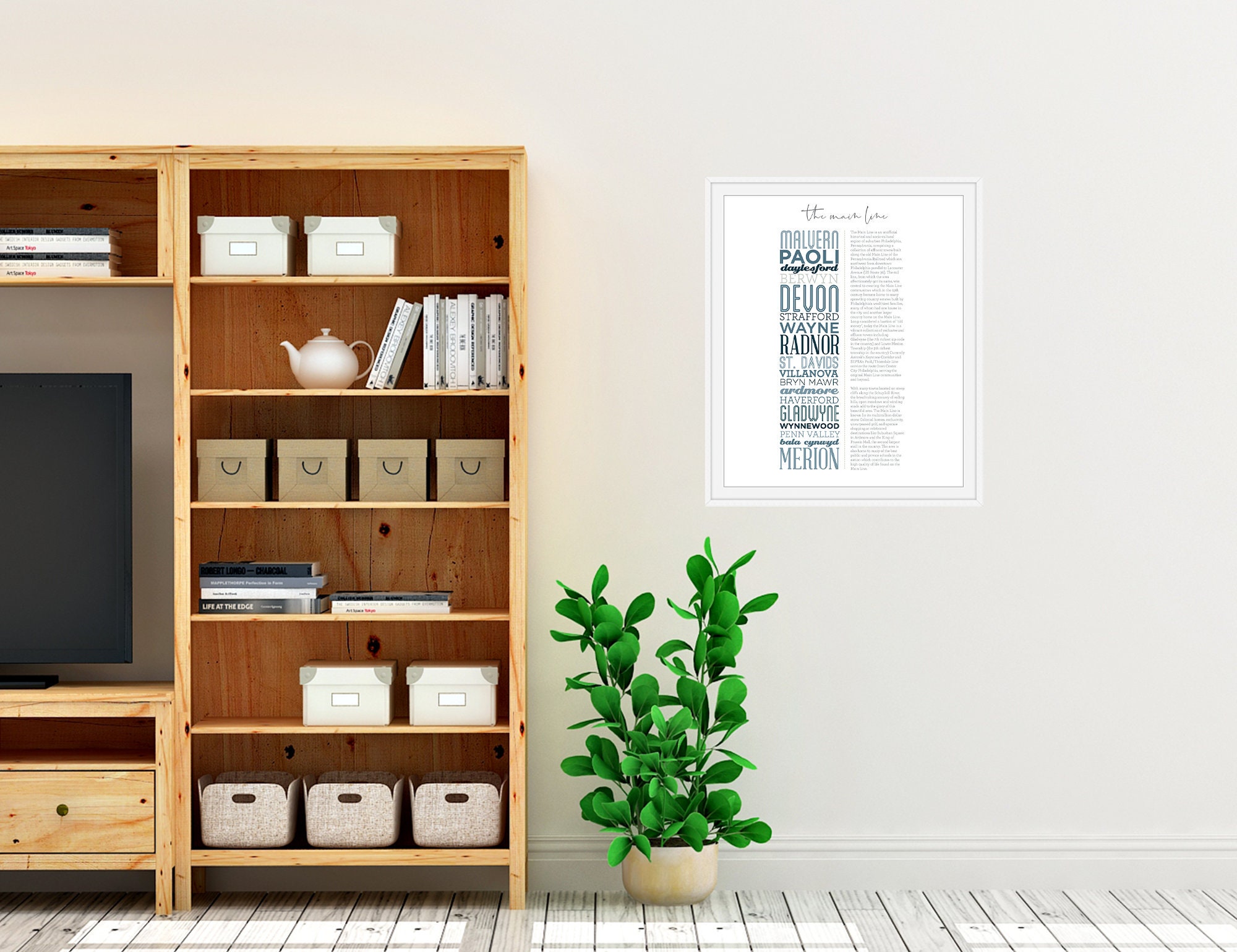 Main Line PA Towns Print Main Line Philadelphia Artwork - Etsy UK