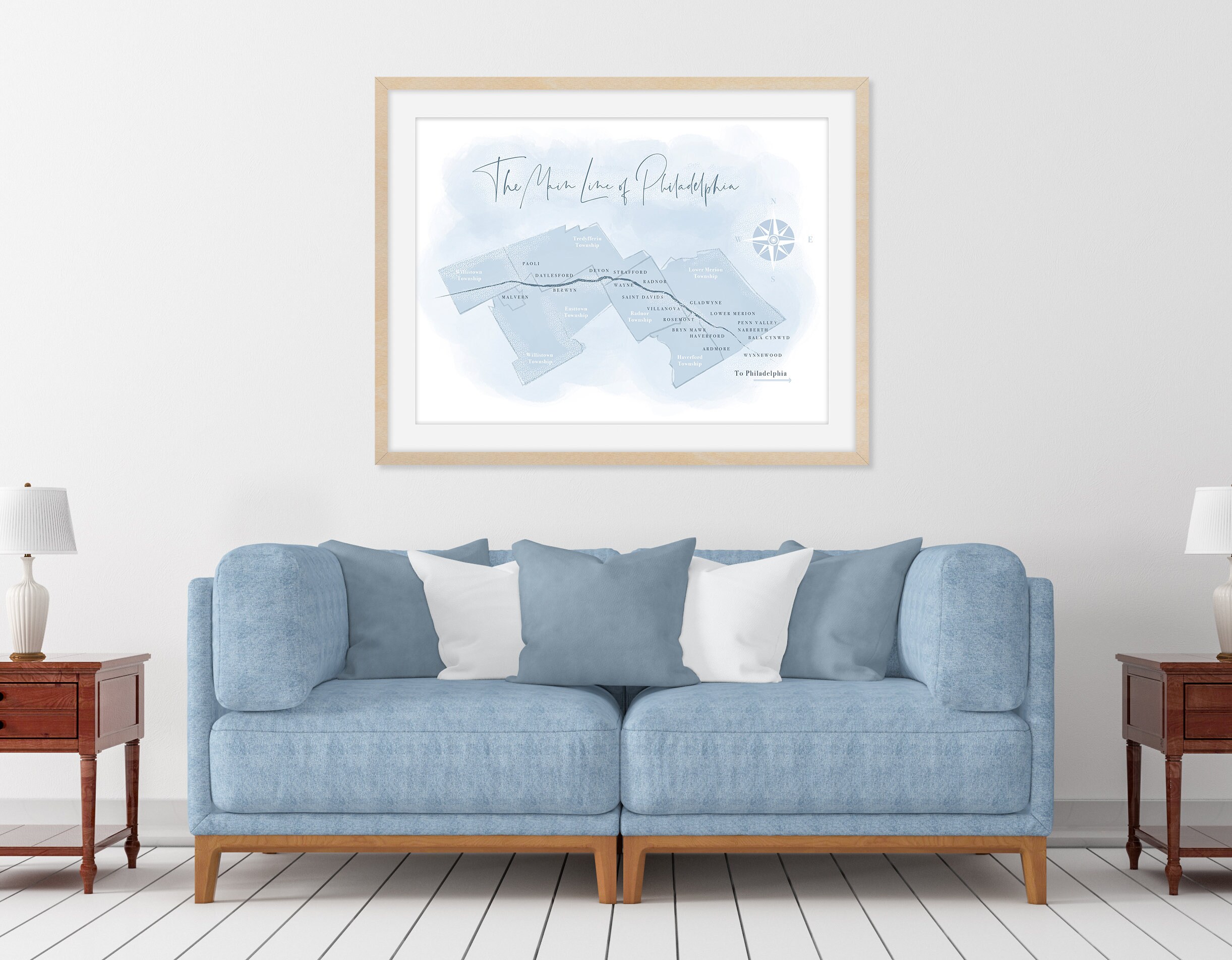 Main Line Philadelphia Map Print Main Line Wall Decor Main - Etsy Main Line Philadelphia Map Print Main Line Wall Decor Main - Etsy