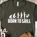 Born to Grill Shirt BBQ Grill Funny T-shirt Cook T-shirt Gift for Dad ...