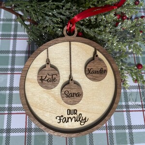 Custom Family Ornament, Personalized 2024 Christmas Ornament, Family ...