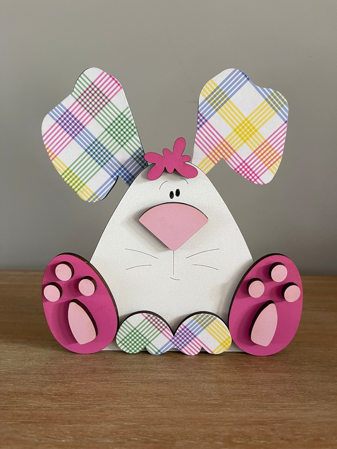 Easter Bunny Shelf Sitter, Farmhouse Style Spring Decoration, Bunny ...