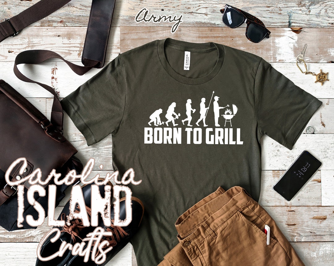 Born to Grill Shirt BBQ Grill Funny T-shirt Cook T-shirt Gift for Dad ...