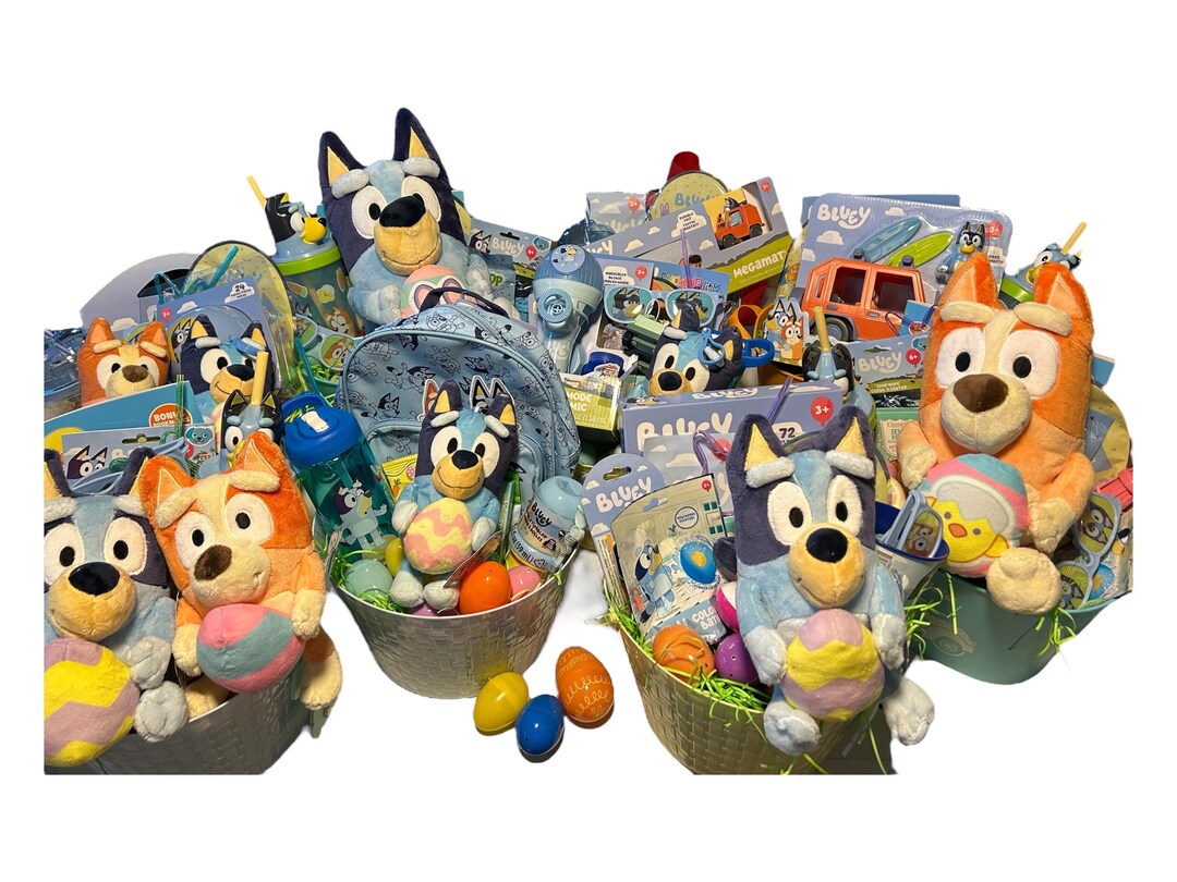 Bluey Easter Basket, Bluey Plush Basket, Bluey Toys Basket ...