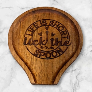 Wood Spoon Rest, Stovetop, Funny Kitchen Decor, Engraved Spoon Rest ...