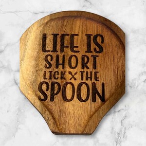 Wood Spoon Rest, Stovetop, Funny Kitchen Decor, Engraved Spoon Rest ...