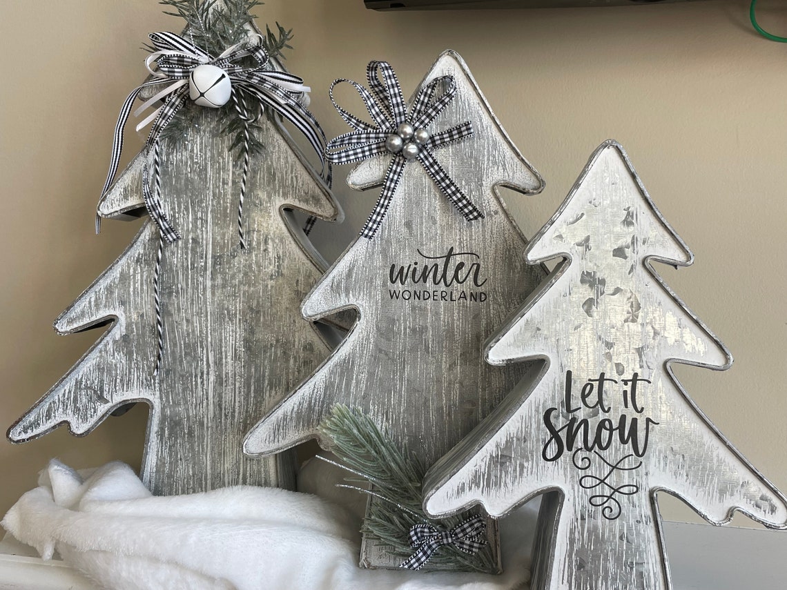 Galvanized Metal Trees Metal Trees Galvanized Christmas - Etsy