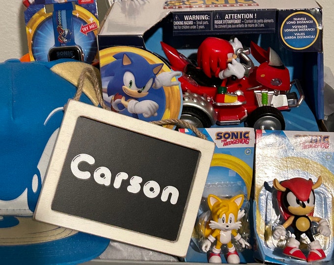 Sonic the Hedgehog Gift Basket, Sonic Basket, Filled Basket, Child Gift ...