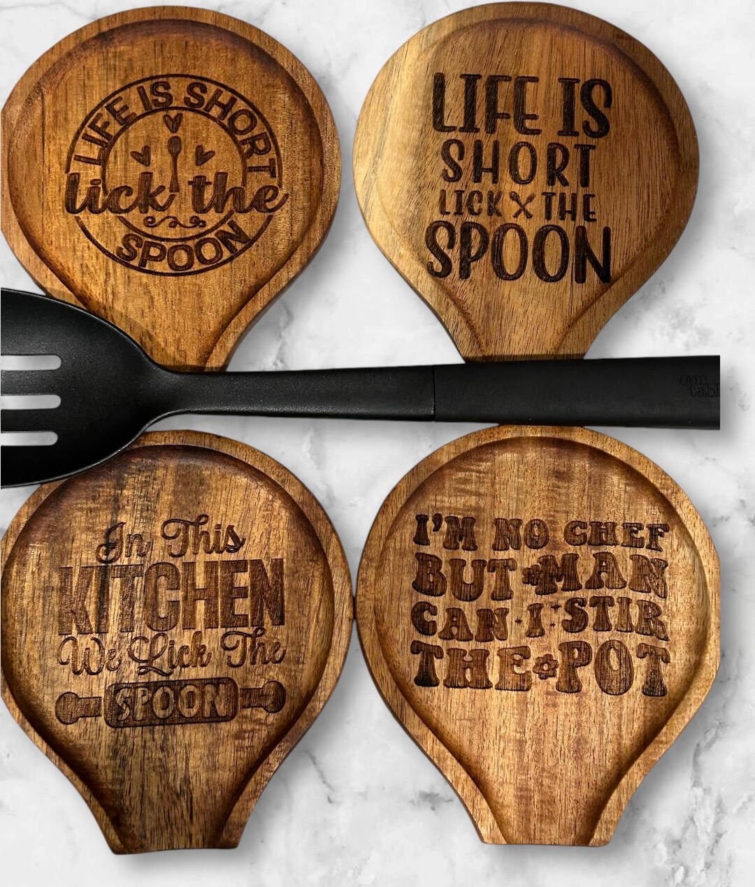 Wood Spoon Rest, Stovetop, Funny Kitchen Decor, Engraved Spoon Rest ...