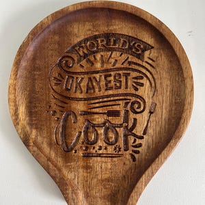 Wood Spoon Rest, Stovetop, Funny Kitchen Decor, Engraved Spoon Rest ...