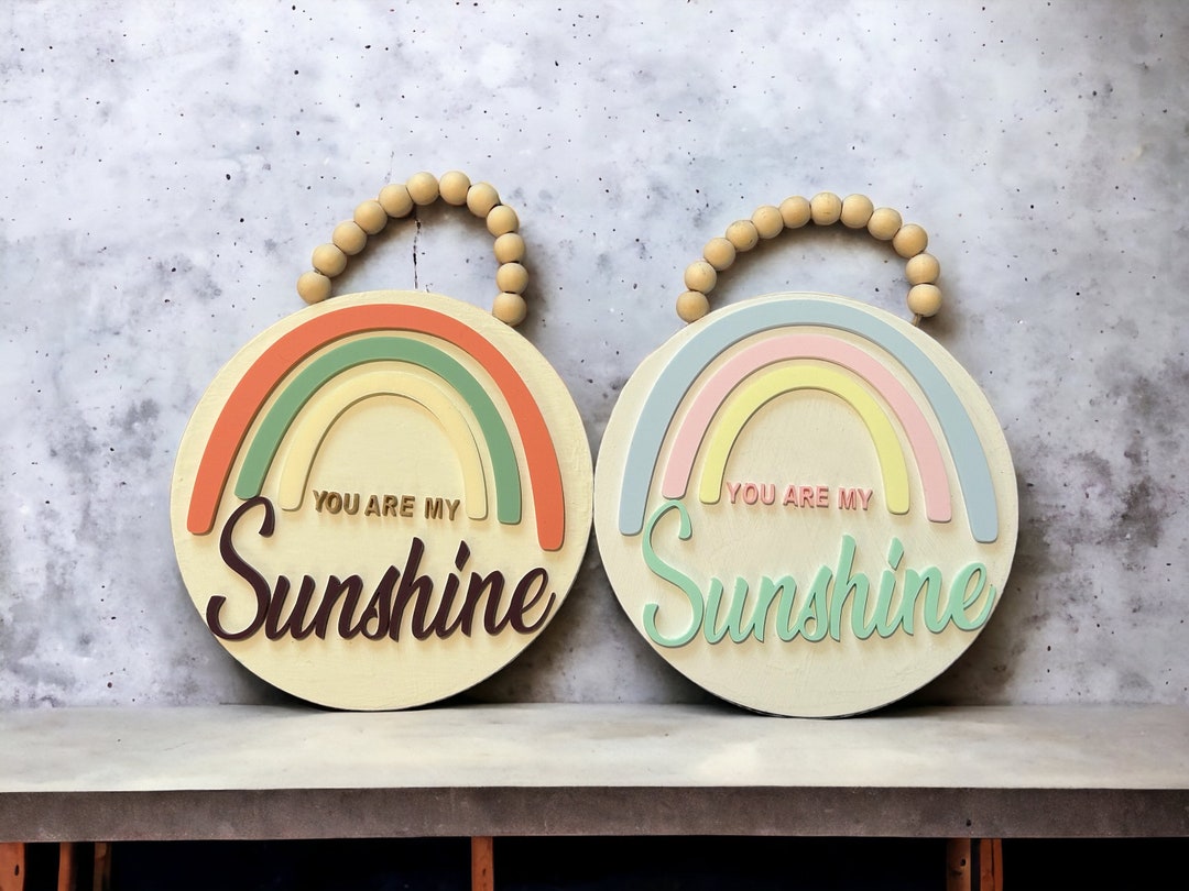Boho Sign, Hanging Wood Sign, Rainbow Sign, Baby Room Decor, Wall Decor ...
