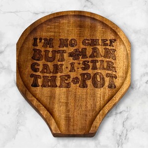 Wood Spoon Rest, Stovetop, Funny Kitchen Decor, Engraved Spoon Rest ...