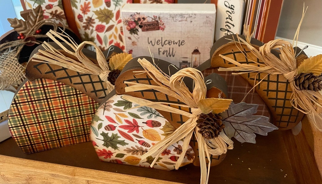 Wooden Acorn Shelf Decor, Acorn Decor, Autumn Decor, Fall Decor ...