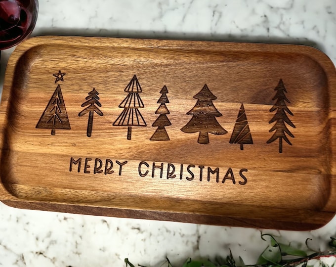 Decorative Christmas Serving Tray, Valet Tray, Cheese Tray, Christmas ...