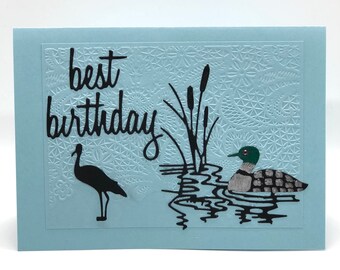 Loon Birthday Card - Etsy