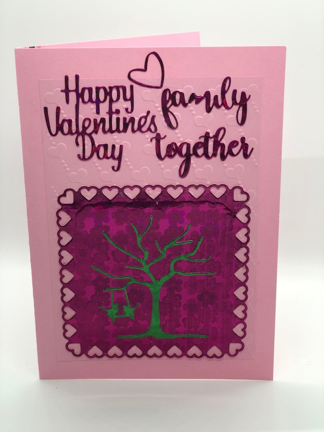 Family Valentines Day Handmade Card - Etsy