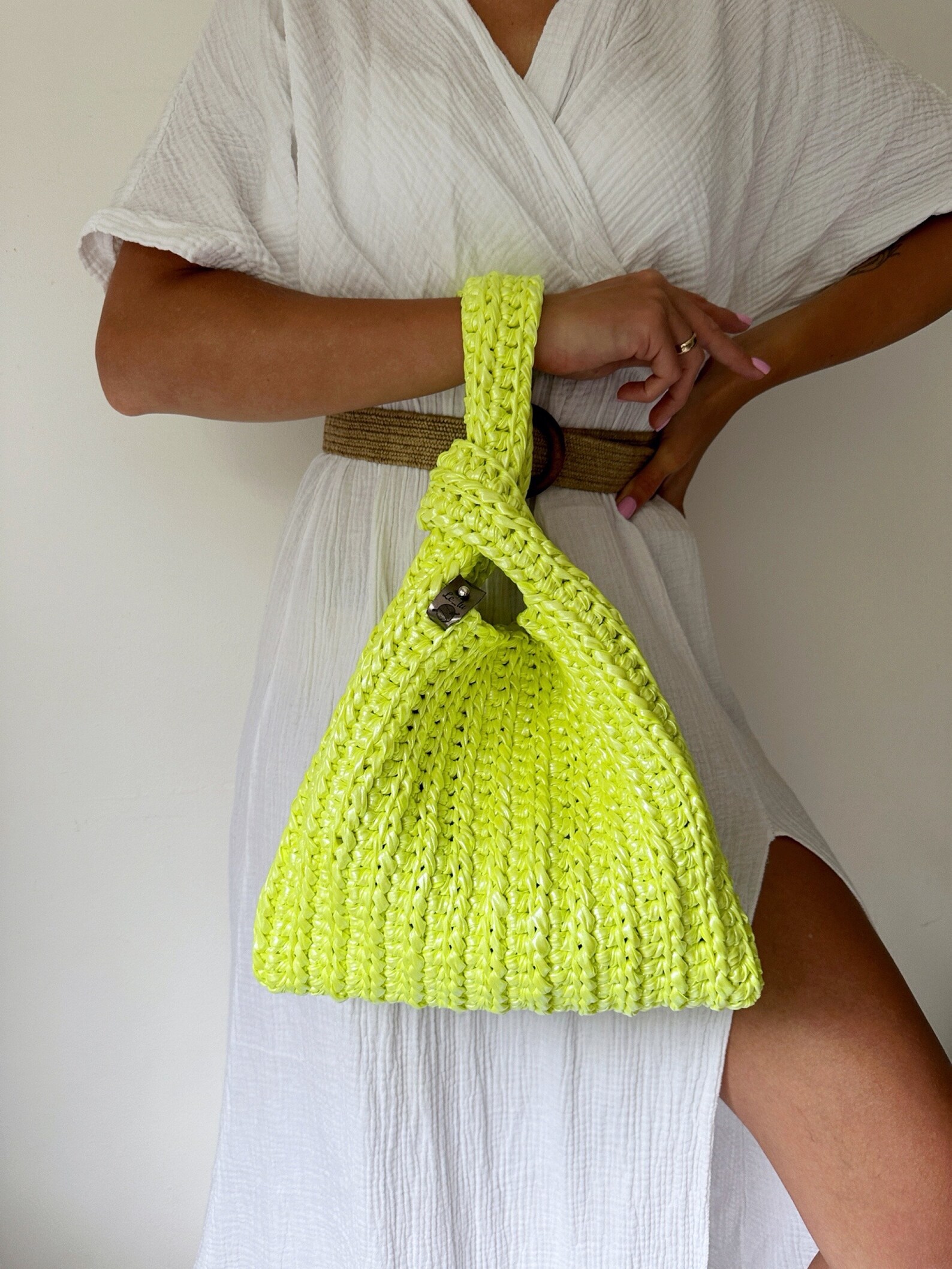 Trendy Wrist Bag, Metallic Summer Raffia Bag, Affordable Holiday ...