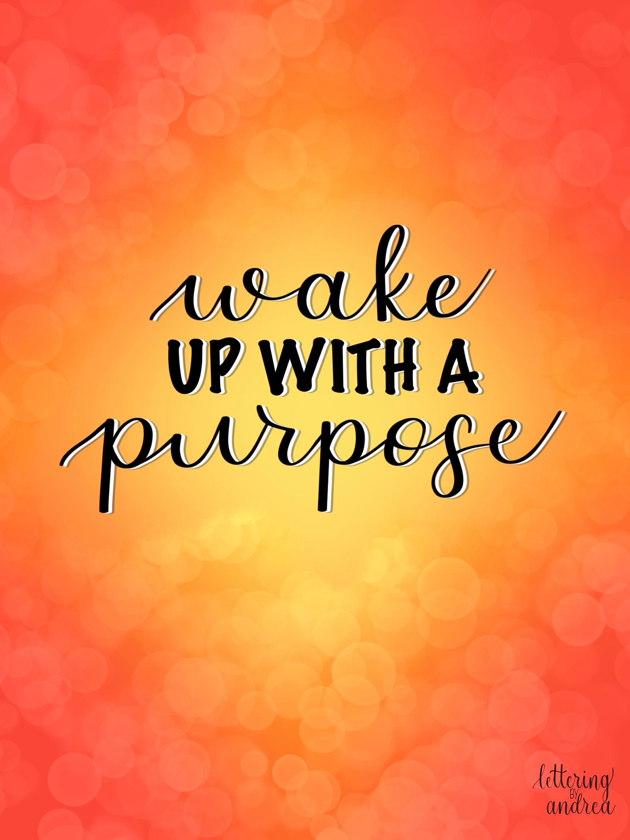 Wake up With A Purpose Digital Print - Etsy