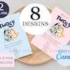 FOUR Real Life Bluey Invite Bundle - Etsy