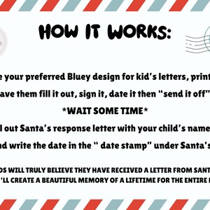 Bluey Themed Letters to Santa Kit Bundle Template - Etsy