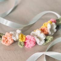 Easy Flower Crown Crochet Pattern - Etsy