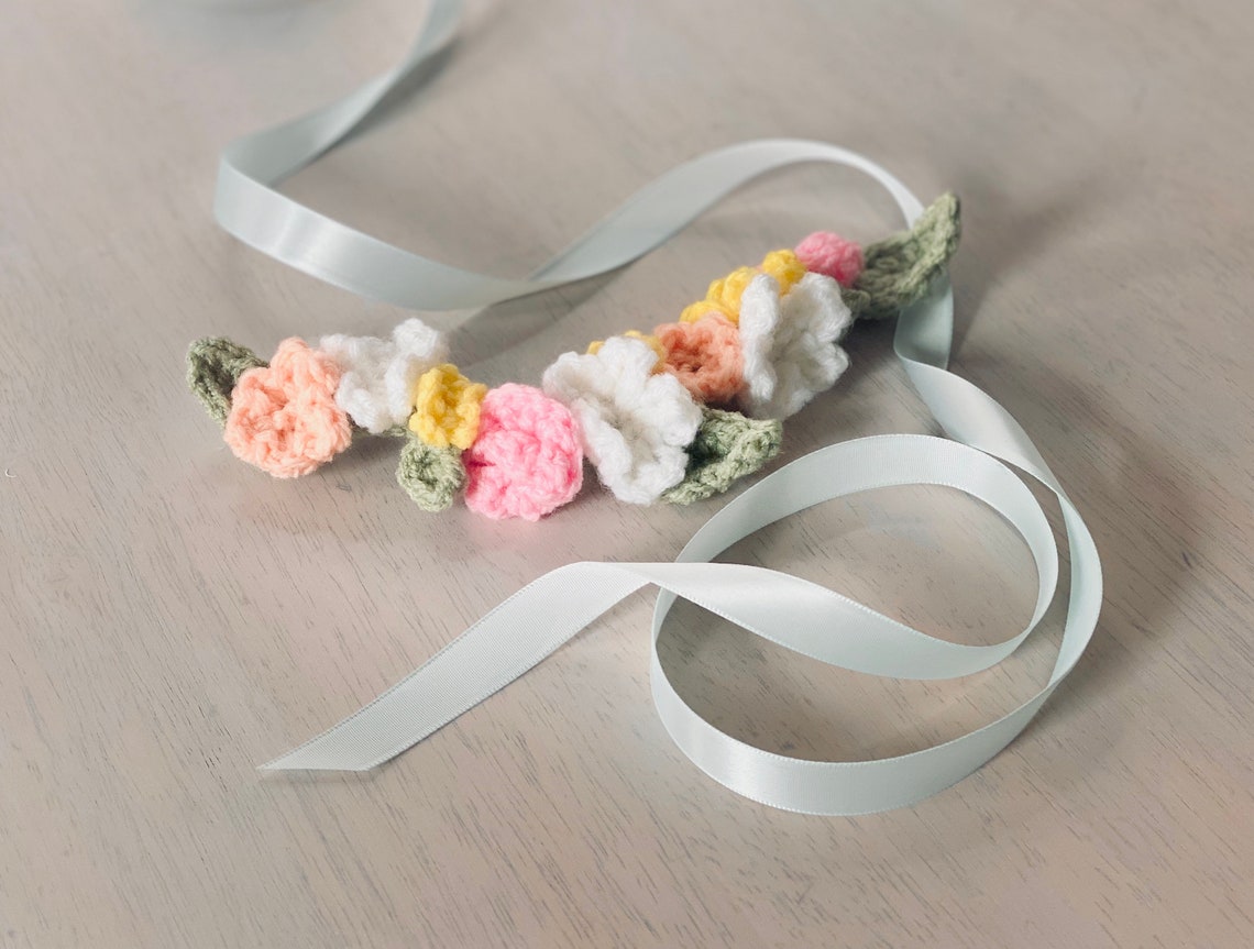 Easy Flower Crown Crochet Pattern - Etsy