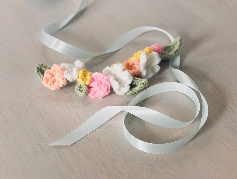 Easy Flower Crown Crochet Pattern - Etsy