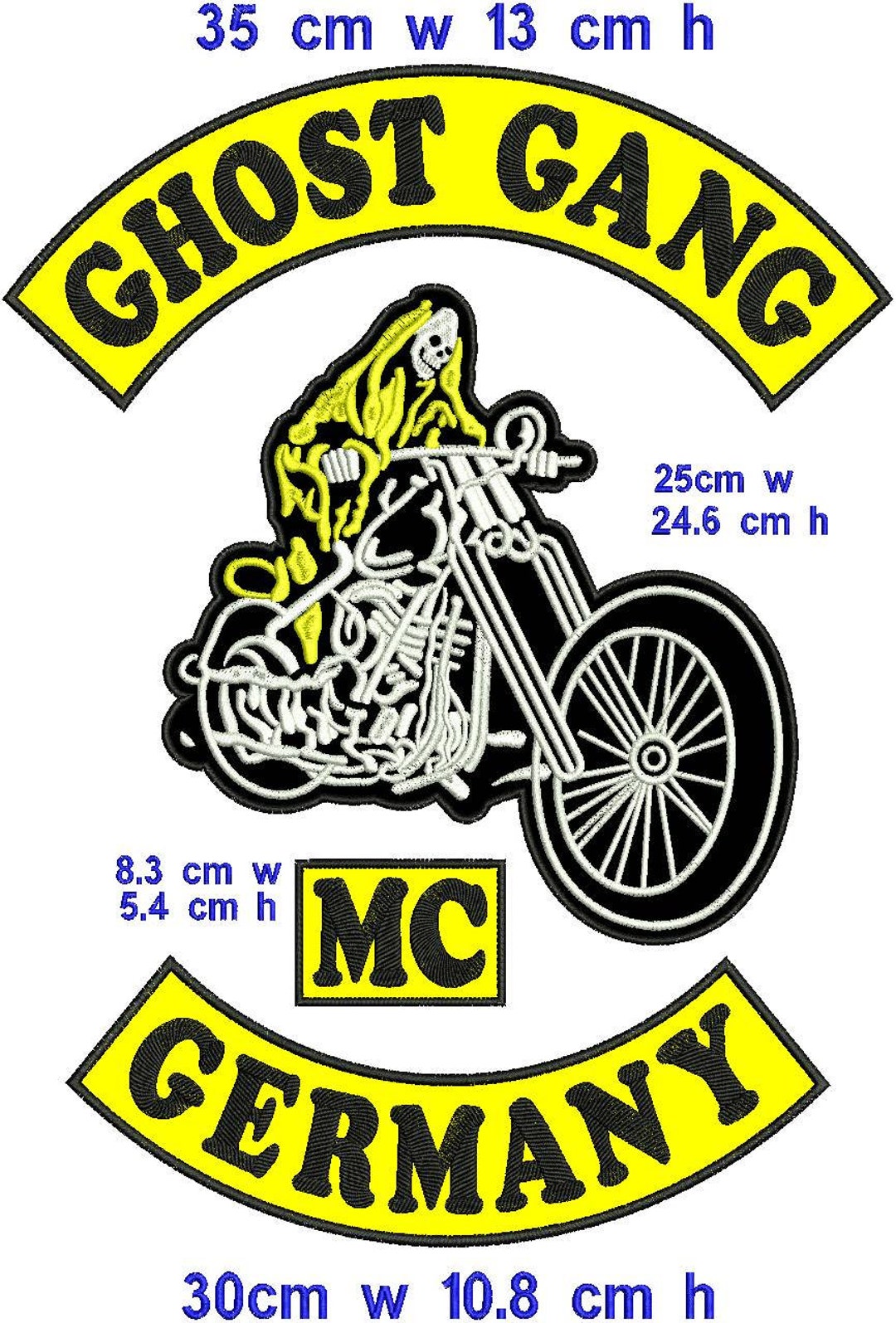 Ghost Gang Germany Iron on Embroidered Set - Etsy