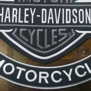 Harley Davidson Rockers Silver Grey Large 40cm Biker Patch Vest/jacket ...