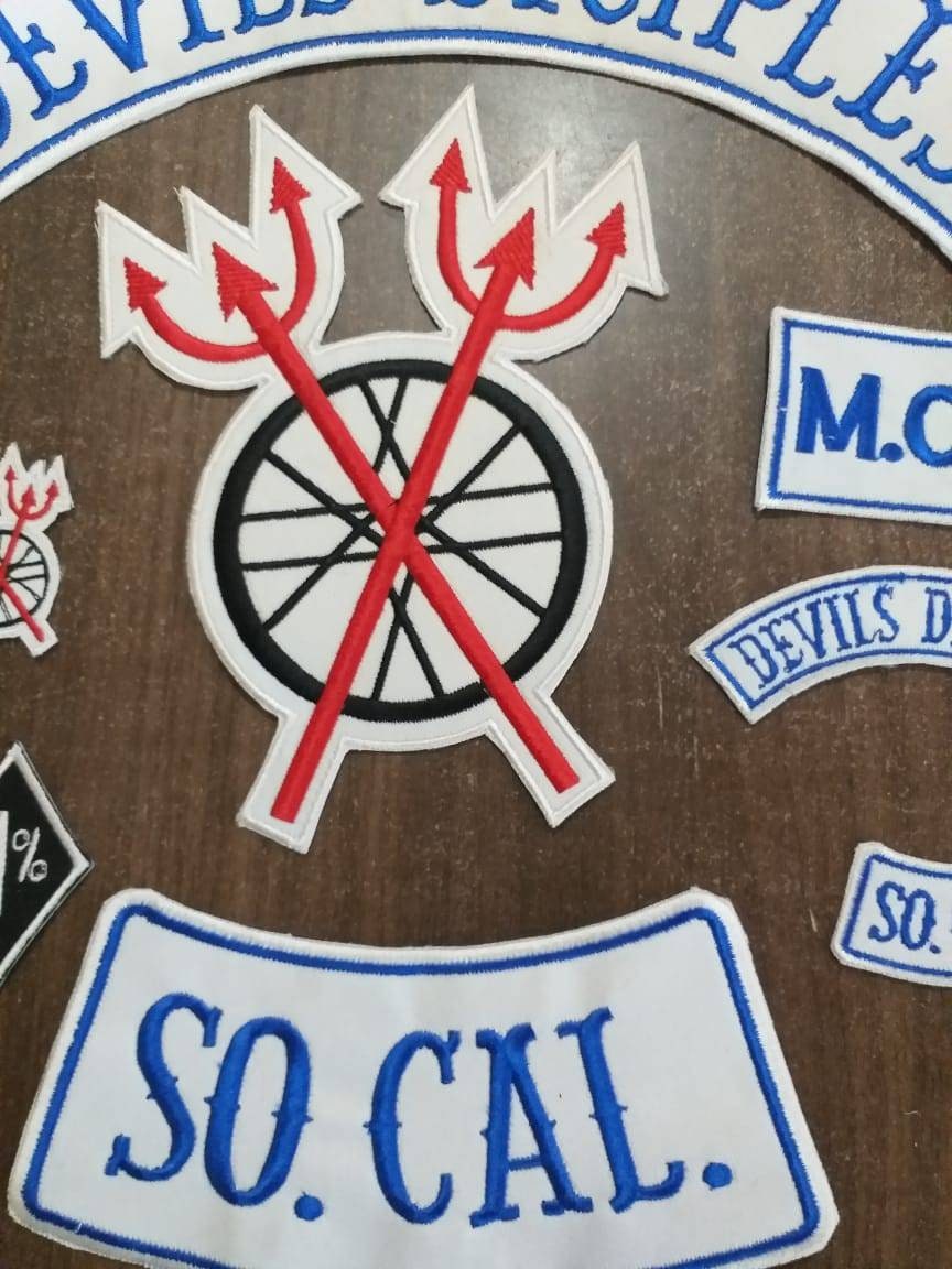 Devil's Diciples Mc Iron on Embroidered Set - Etsy