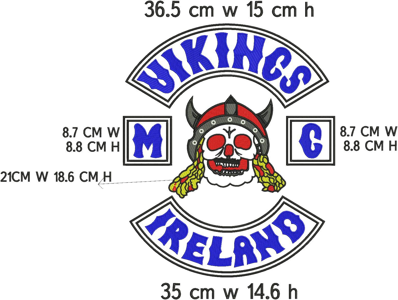 Vikings Ireland Mc Iron on Embroidered Set - Etsy