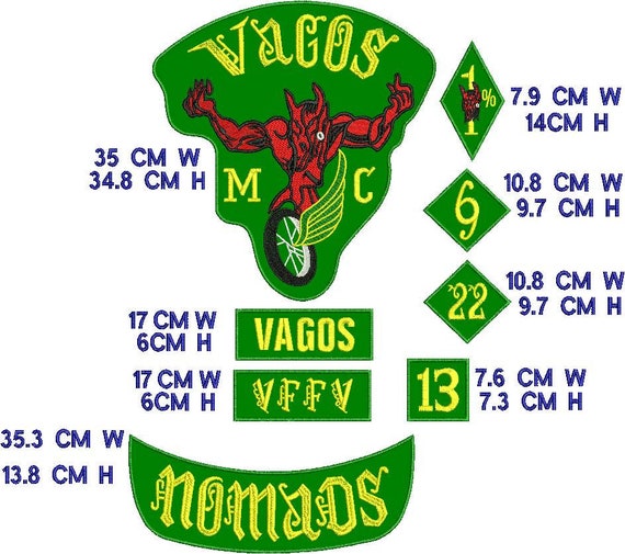 Vagos Mc Patches