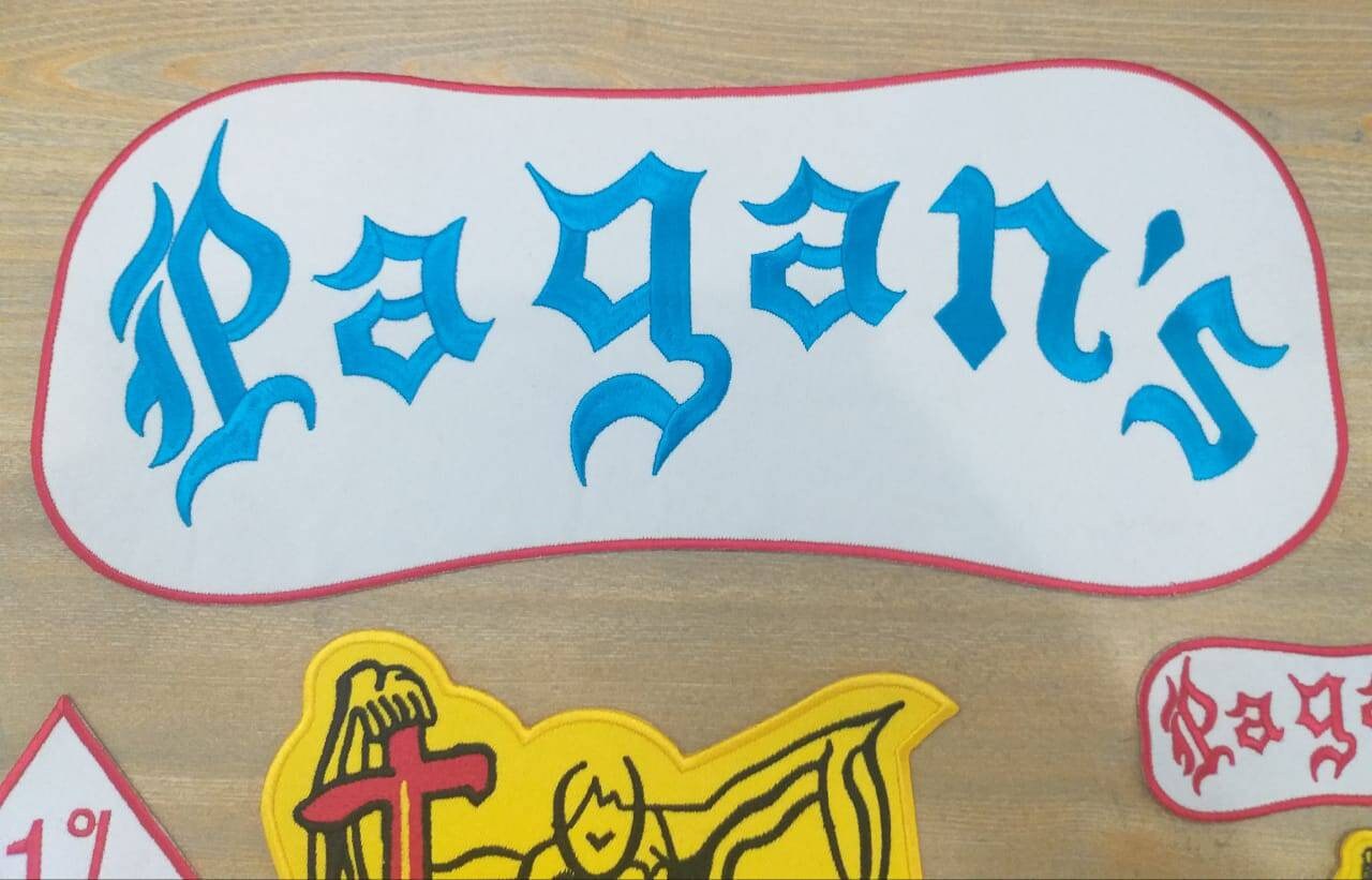 Pagans Mc 35cm Iron on Embroidery Jacket Back Set Free - Etsy