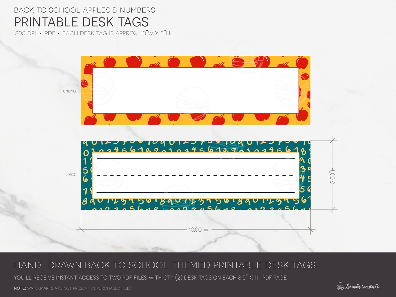 Back to School Desk Tags printable Classroom Name Plates - Etsy