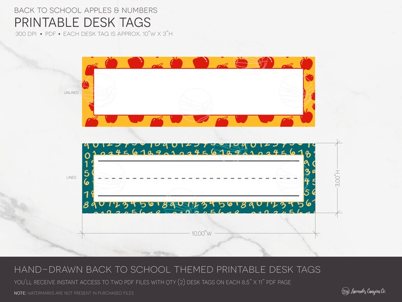 Back to School Desk Tags printable Classroom Name Plates - Etsy